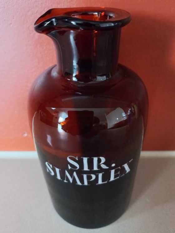 Apothekerflasche "Sir.(upus) Simplex" (= einfacher Sirup) (Gebraucht ...
