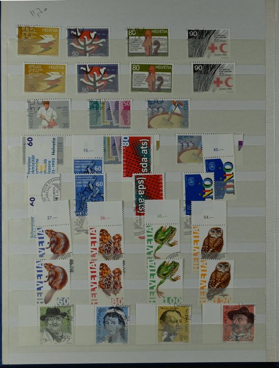 SCHWEIZ, FRANKATURWARE ca. 1985-94 IM EINSTECKALBUM, CHF 240 (Gebraucht) in Wetzikon ZH für CHF ...