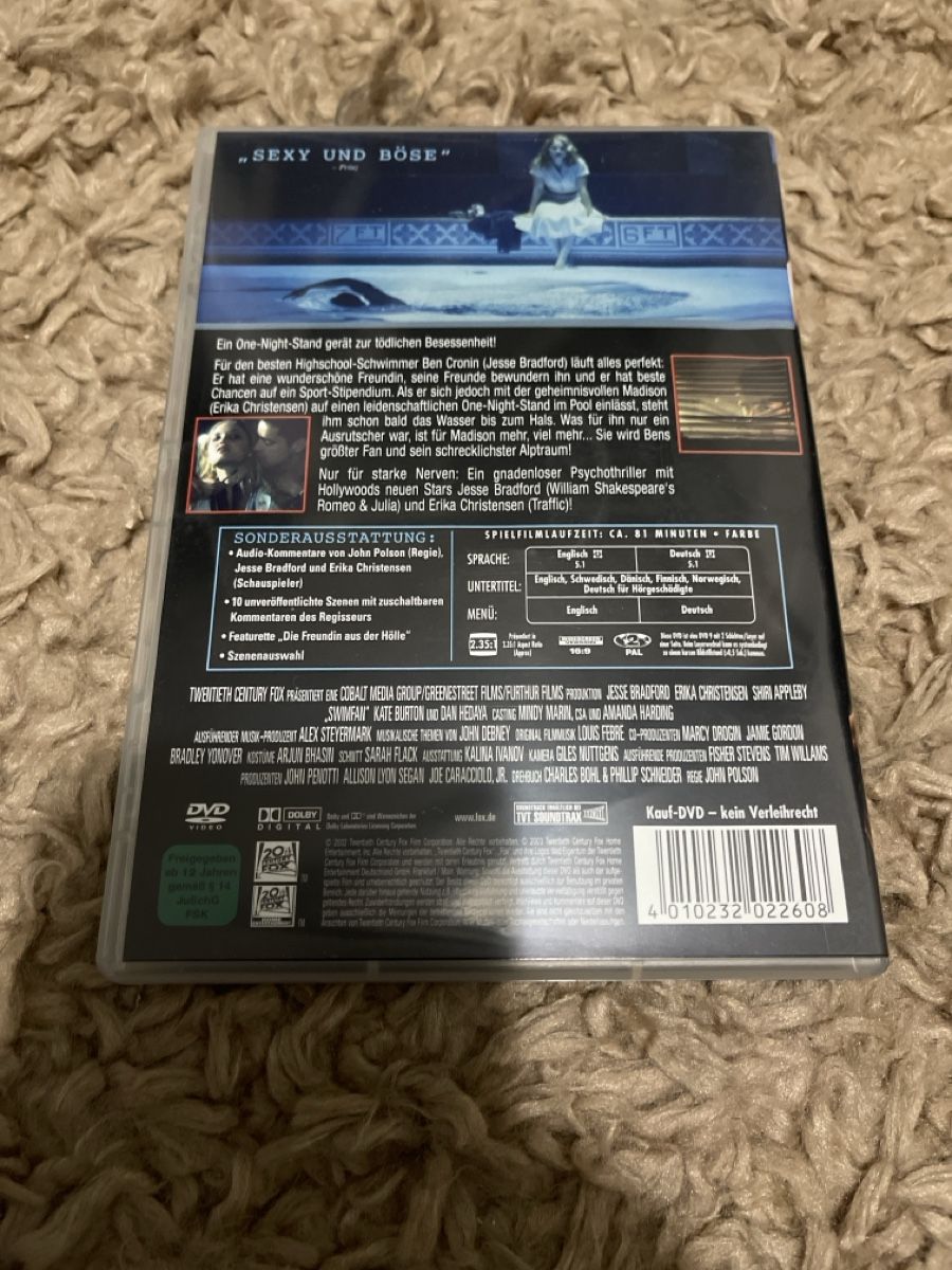 Swimfan DVD - Jesse Bradford, Erika Christensen, Top! (Gebraucht) in ...