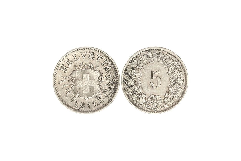 5 Rappen von 1873, nicht zirkuliert mit attraktiver Patina (Neu (gemäss Beschreibung)) in ...
