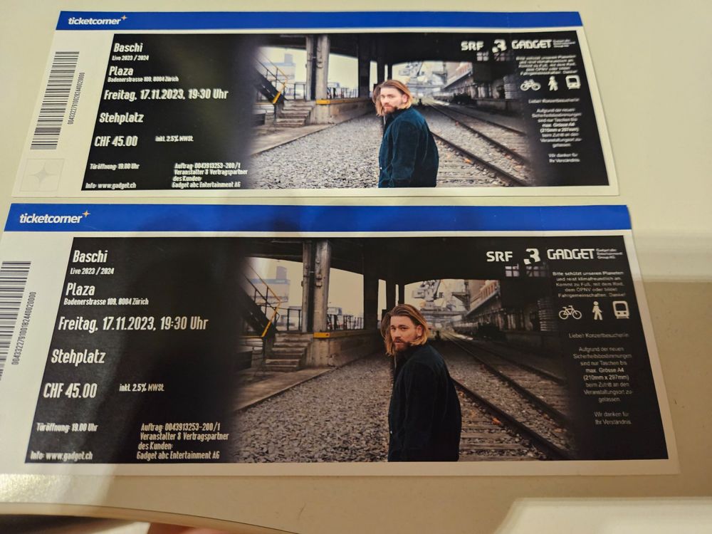 Tickets (Gebraucht) in Weesen für CHF 90 – mit Lieferung auf Ricardo kaufen