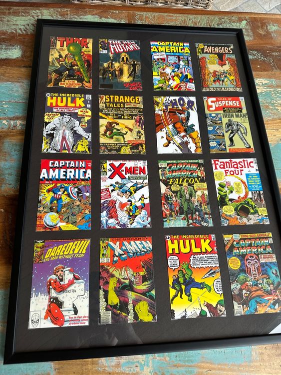 Marvel Comics Vintage Postkarten in Bilderrahmen (Neu (gemäss ...
