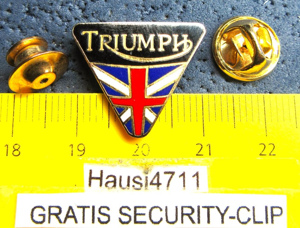 TRIUMPH BRITISH CAR&MOTO LOGO PIN ENAMEL TOP-QUALITÄT20X20mm (Gebraucht ...