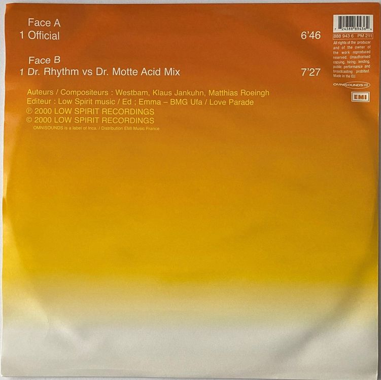 Dr. Motte & WestBam, Love Parade 2000 (Neu (gemäss Beschreibung)) in ...