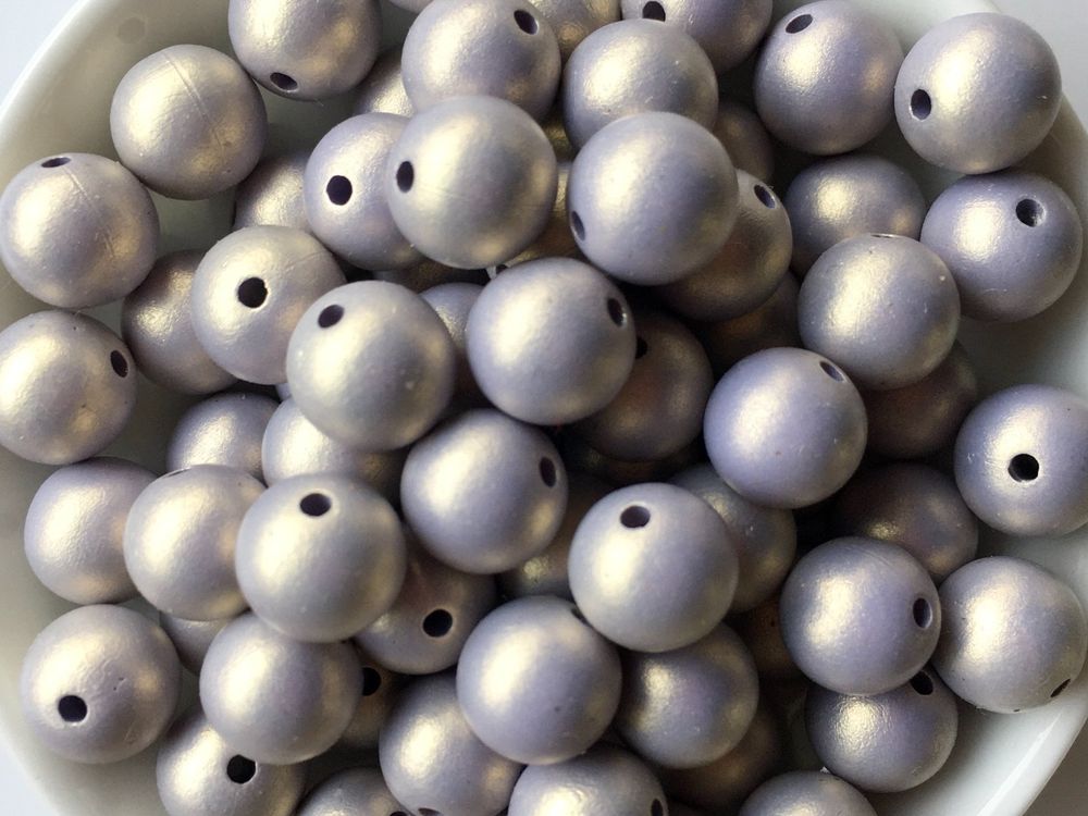 Acryl Perlen 10 mm matt lila, 20 Stück (Neu (gemäss Beschreibung)) in ...