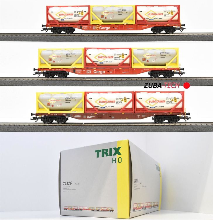 Trix 24426 Containerwagen-Set DB Cargo mit OVP (Gebraucht) in St ...