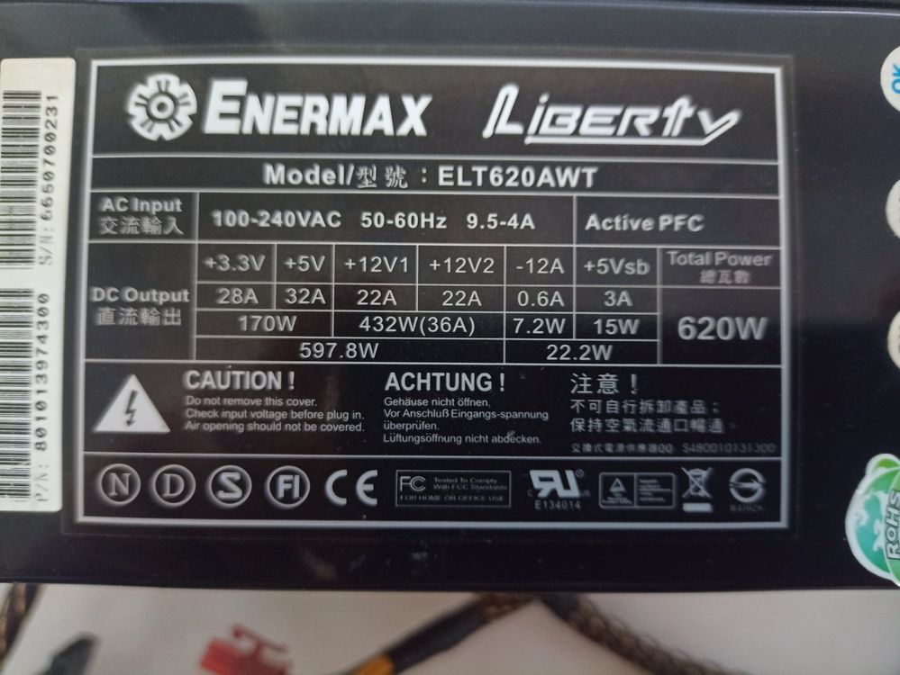 Pc Netzteil 620w Enermax | Kaufen auf Ricardo