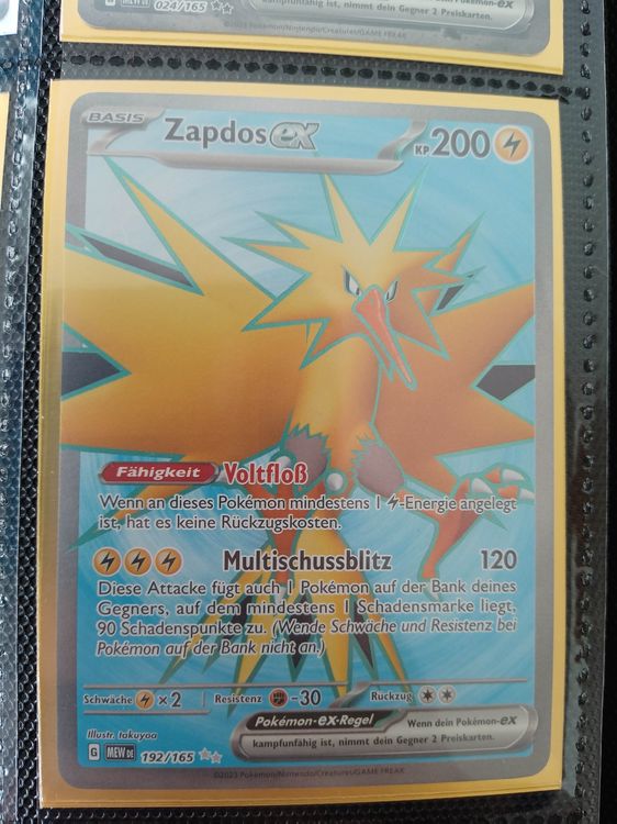 Zapdos ex Full Art DEUTSCH - Pokemon 151 Mew | Kaufen auf Ricardo