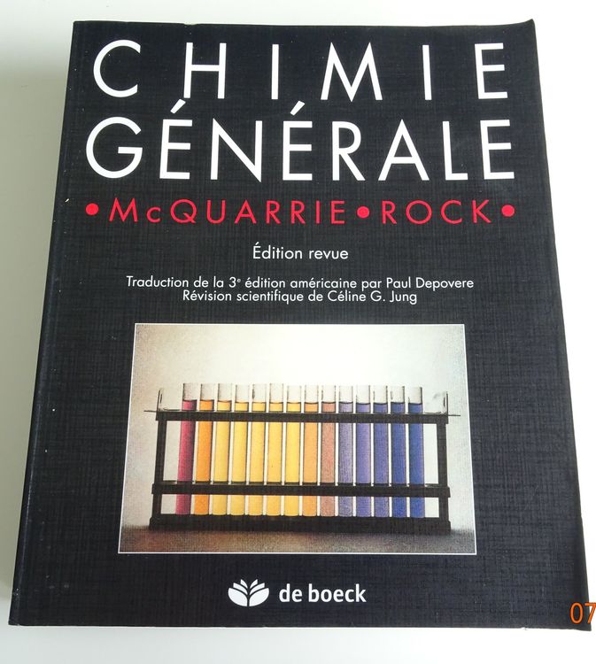 CHIMIE GENERALE (Mc Quarrie, Rock) - 3e édition (Gebraucht) in La ...