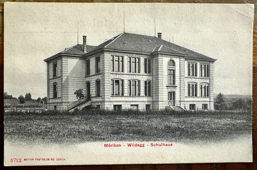 Antike Ansichtskarte, Schulhaus Möriken - Wildegg, Feldpost | Kaufen ...