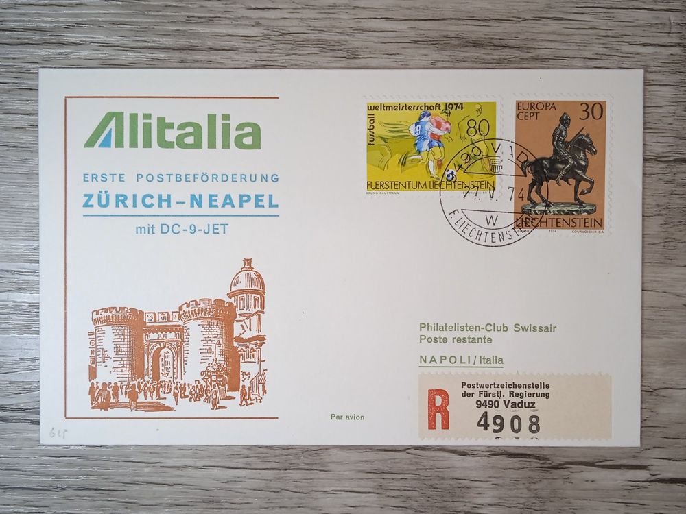 TR50 Enveloppe + Timbre Lichtenstein 1974 (Gebraucht) in Cousset für CHF 0.6 – mit Lieferung auf ...