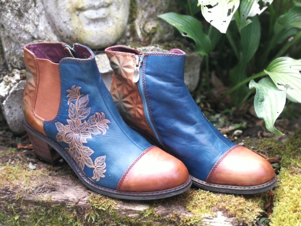 Herbstliche Lederstiefeletten Gr. 39, von Laura Vita | Kaufen auf Ricardo