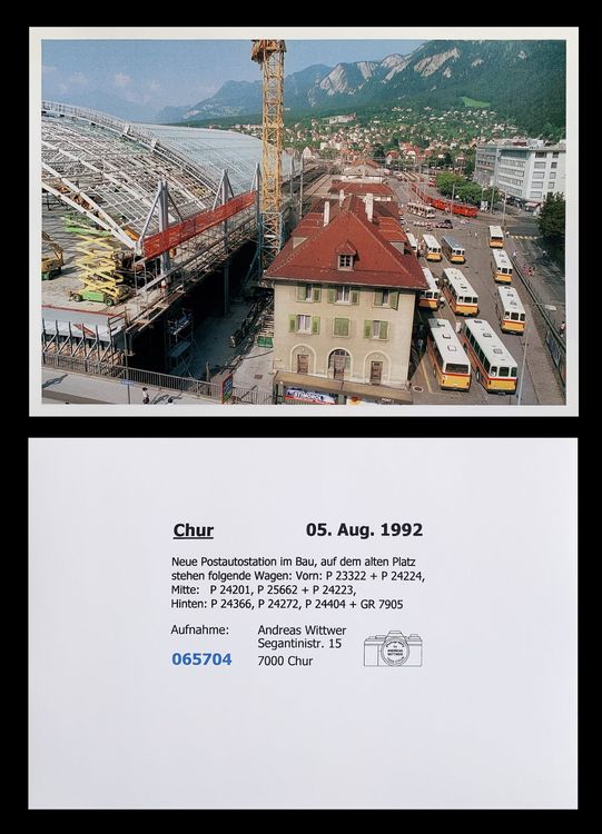 Chur Bahnhof Postauto Station Saurer Bahn RhB Foto Ausdruck (Neu ...