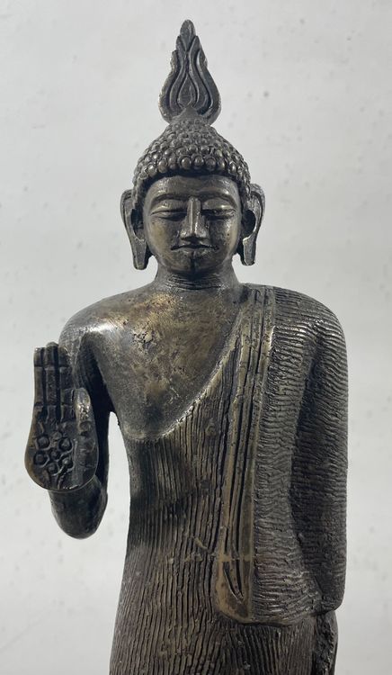 Alter Sri Lanka Bronze Buddha mit reich verziertem Gewand (Gebraucht) in Root für CHF 135 – mit ...