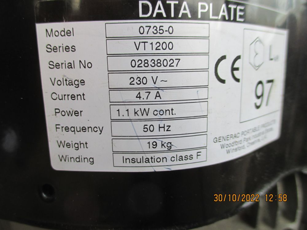 Stromgenerator Generac VT 1200 (Gebraucht) in zürich für CHF 99 – nur ...