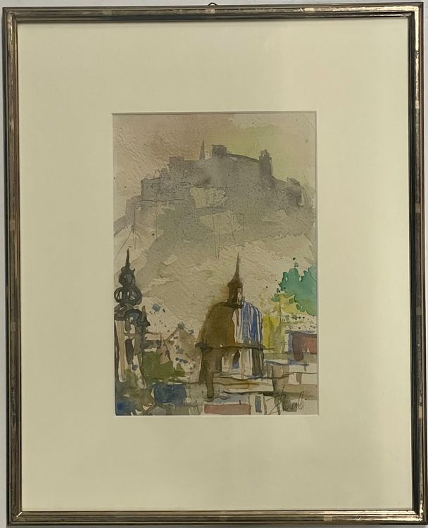 Interessante Aquarell unleserlich Signiert | Kaufen auf Ricardo