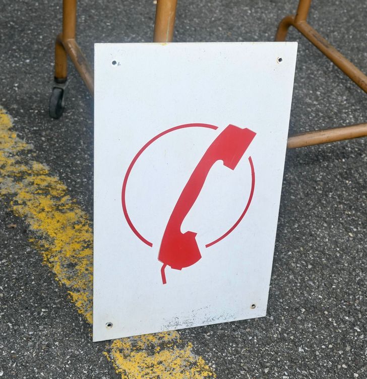 altes ALU - SCHILD * Telefon rot " Waibel Zürich 35 x 22.5cm | Kaufen ...