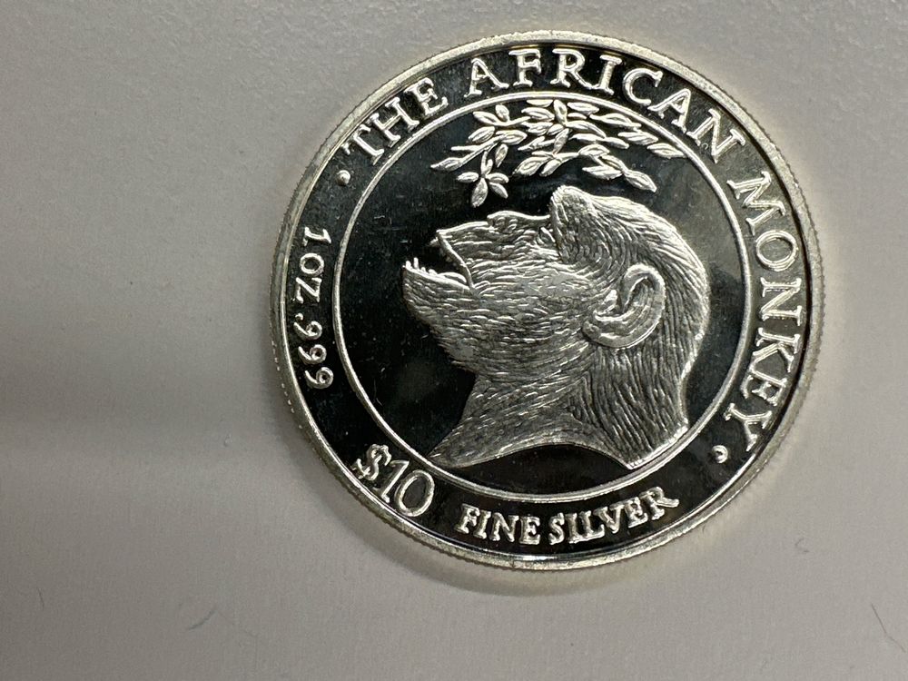 1 Unze Silber The African Monkey Somali Republik 1998 (Neu (gemäss ...