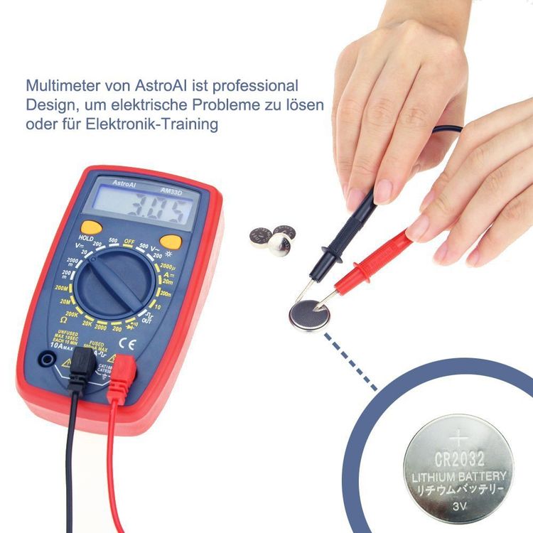 Messgerät Multimeter AC/DC Spannung, DC Strom, Widerstand | Kaufen auf ...