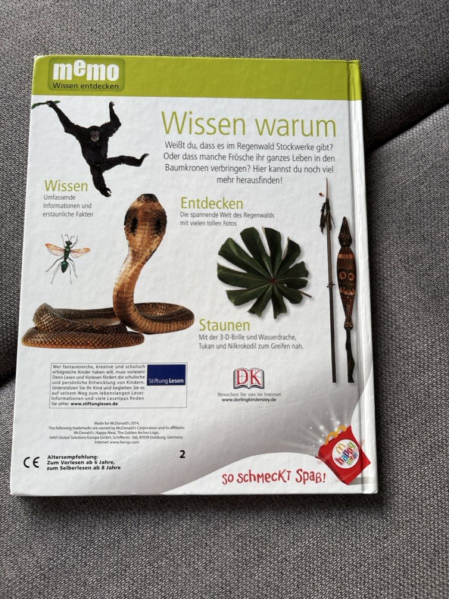 DK 3D Amazing Animals Book with 3D Glasses - Like New! (Neu und ...