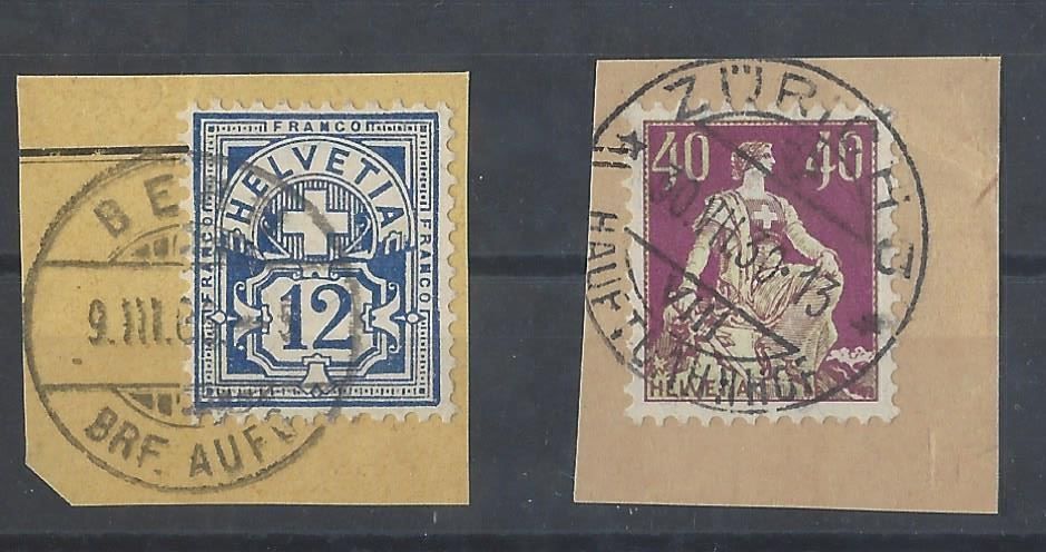 ube4/2 timbres oblitérés sur fragment (Gebraucht) in Fleurier für CHF 3 ...