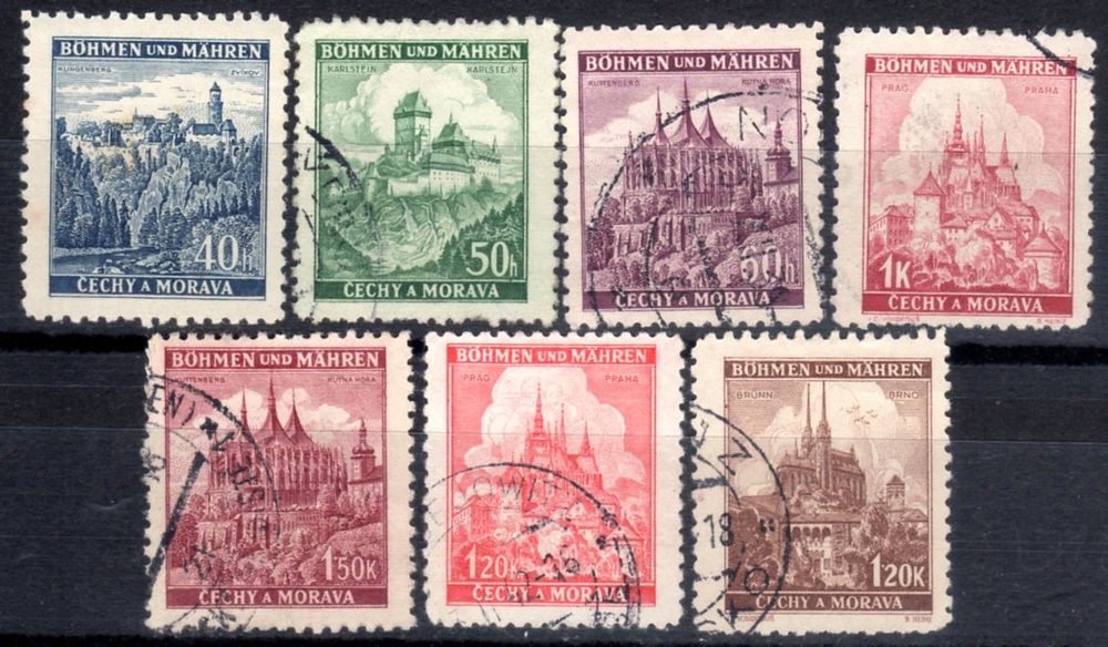 BÖHMEN UND MÄHREN 1939/42 LANDSCHAFTEN 7 MARKEN - AC19 | Kaufen auf Ricardo