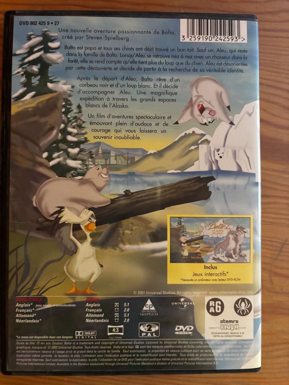 Balto 2 DVD La Quête du Loup (D'occasion) à La Chaux-de-Fonds pour CHF ...