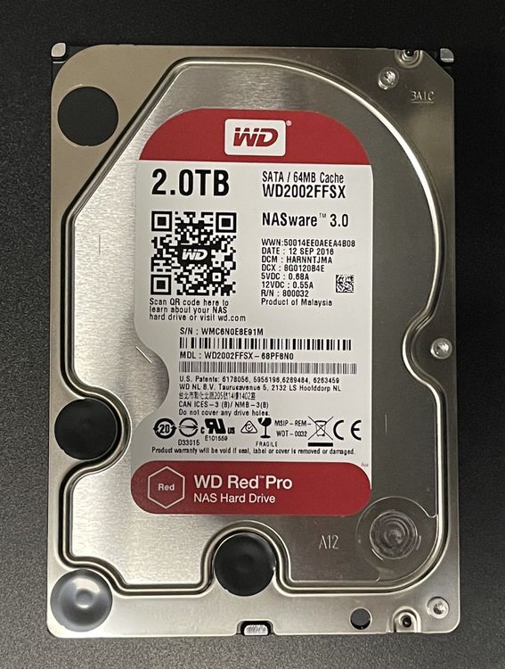 2 x 2 TB (4 TB) WD Red Pro Festplatte (Gebraucht) in Meilen für CHF 1 ...