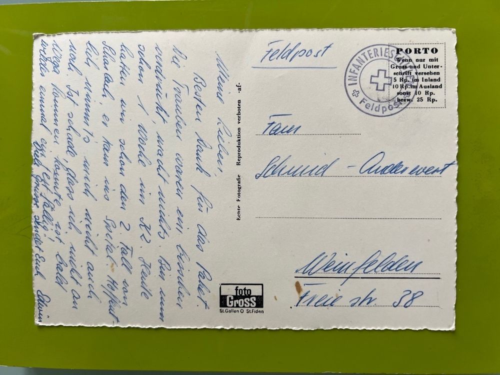 Alte Ansichtskarte: Urnäsch Appenzel von oben, Top Zustand! (Gebraucht) in Bernhardzell für CHF ...