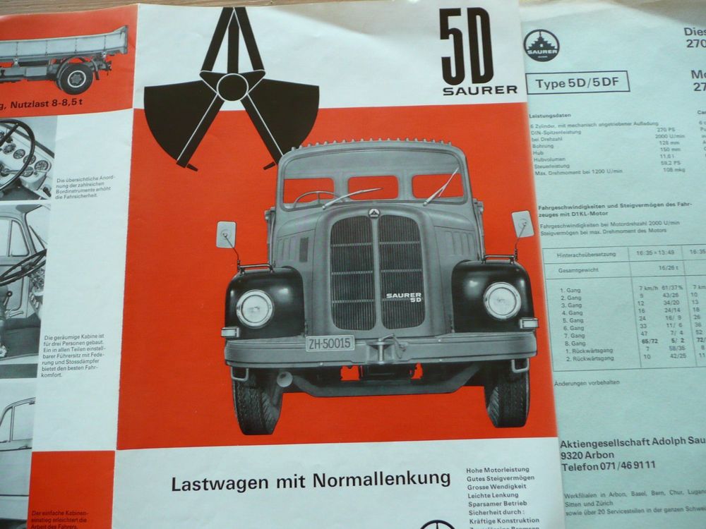 SAURER 5D 5DF PROSPEKT 1969 KIPPER LAWA | Kaufen auf Ricardo