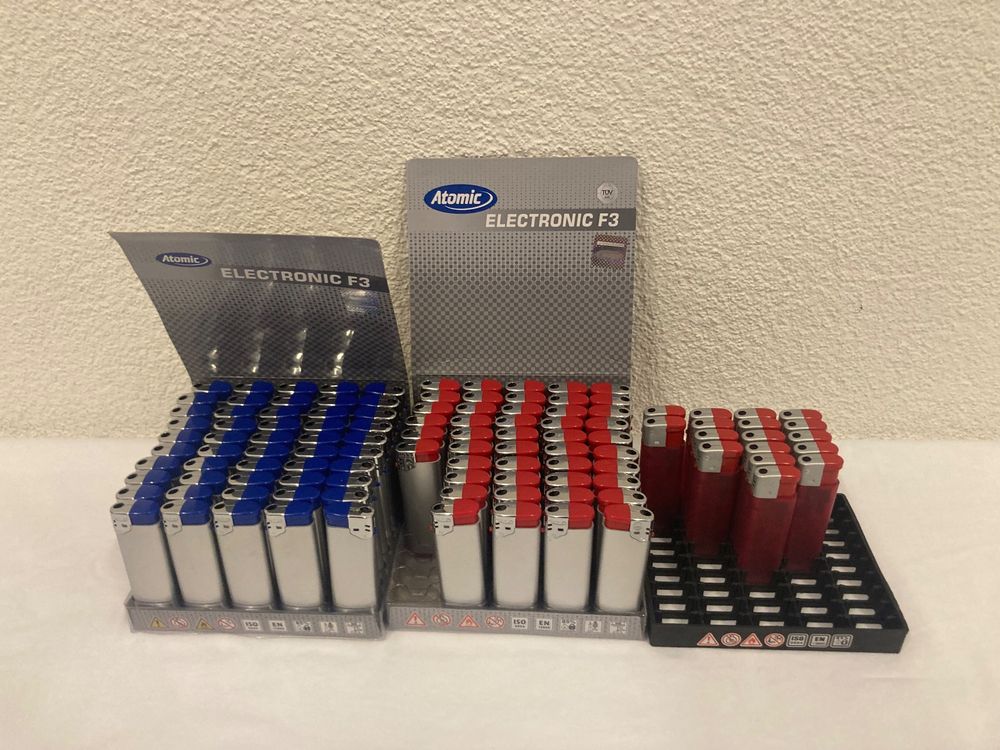 Restposten Feuerzeuge gemischt, 110 Stück, elektro (Neu und ...