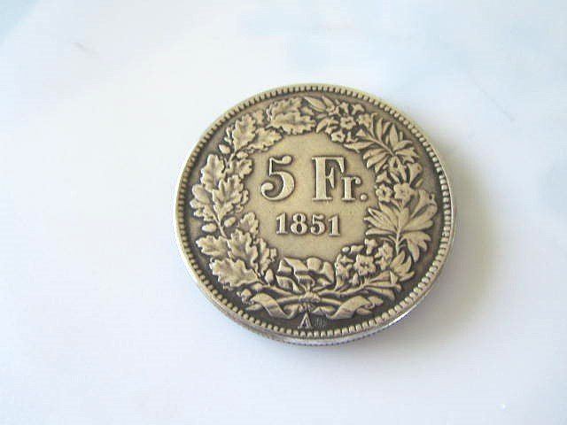 Schweiz 5 Franken - 1851 A sitzende Helvetia (Gebraucht) in Goldach für CHF 295 – mit Lieferung ...