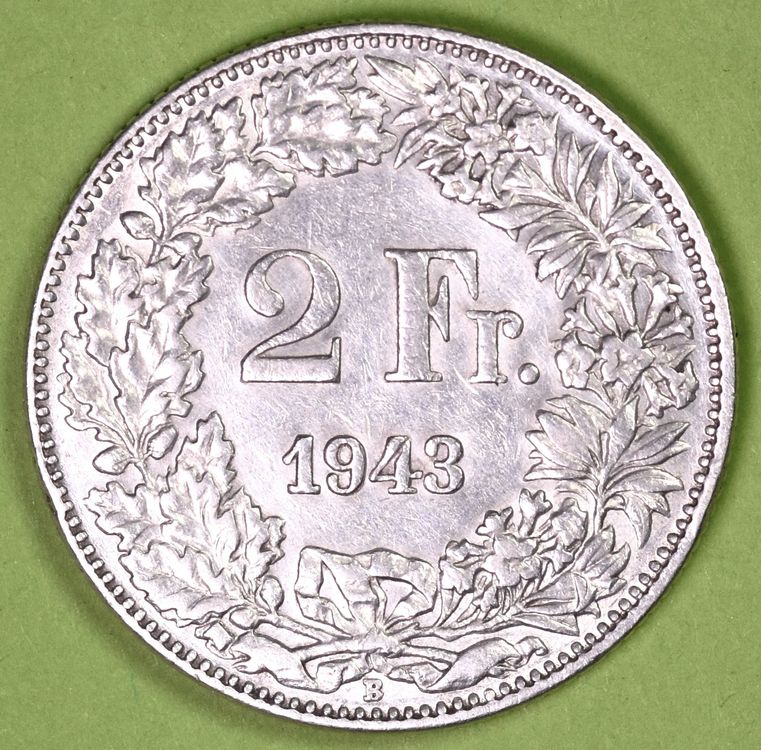 1943 / FR. 2.00 - MÜNZE, natürlich noch in SILBER | Kaufen auf Ricardo