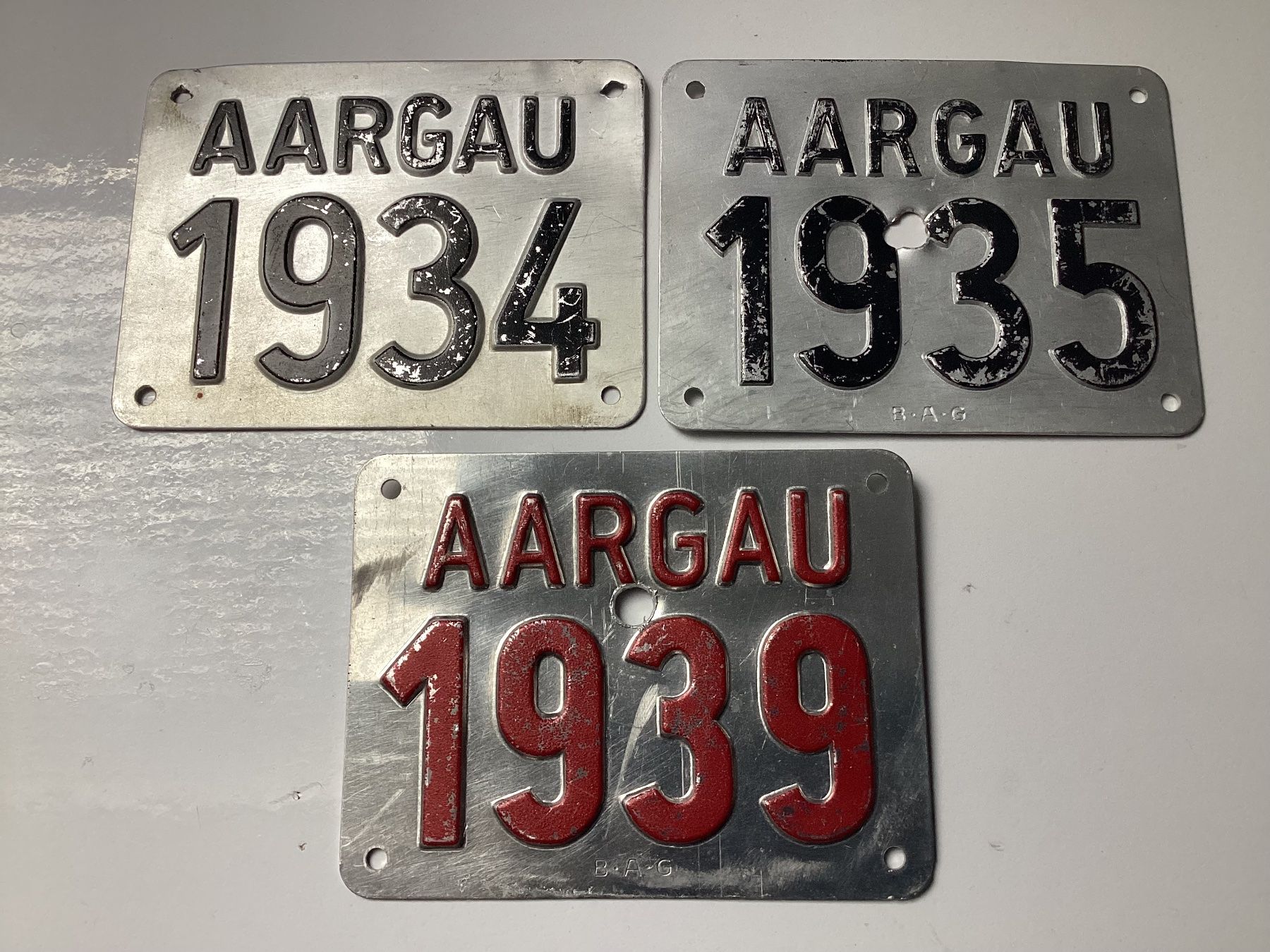 Velo/Fahrrad Nummer "AARGAU 1934/1935/1939“ (Gebraucht) in Bachenbülach ...