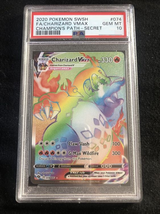 POKEMON PSA 10 GEM MINT 2020 Champions Path Charizard VMAX | Kaufen auf Ricardo