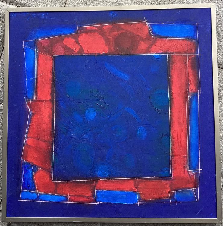 Abstrakte Konkrete Gemälde Verso: Unleserlich Signiert | Kaufen auf Ricardo