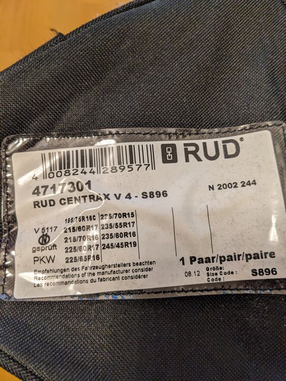 Schneeketten Rud Centrax V4, fuer 15-21 Zoll Felgen (Gebraucht) in ...