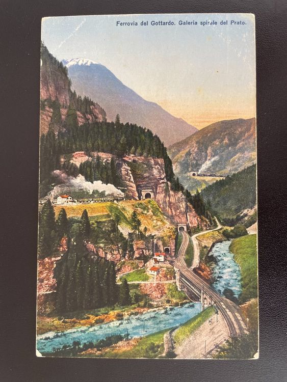 AK TI Ferrovia del Gottardo, Galeria spirale del Prato (Gebraucht) in Thal für CHF 3 – mit ...