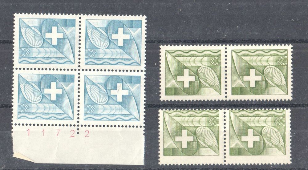 Probedruck 1956 * 2 pairs and 1 block of 4 dummy stamps * | Kaufen auf ...