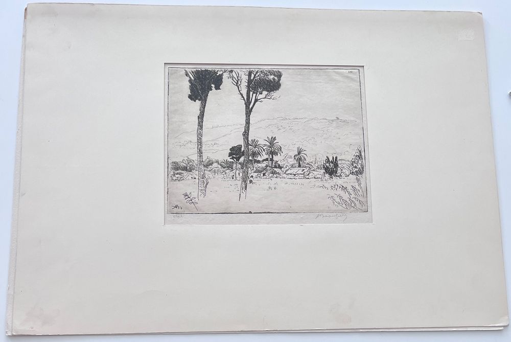Sehr schöne Radierung unleserlich handsigniert | Kaufen auf Ricardo