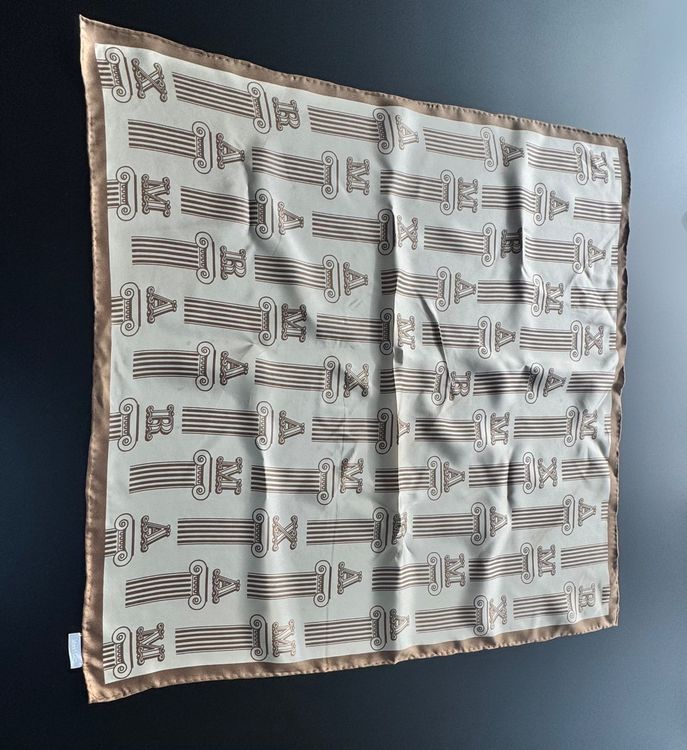 Max Mara Seidentuch, beige/braun, 66x66 cm (Neu (gemäss Beschreibung ...