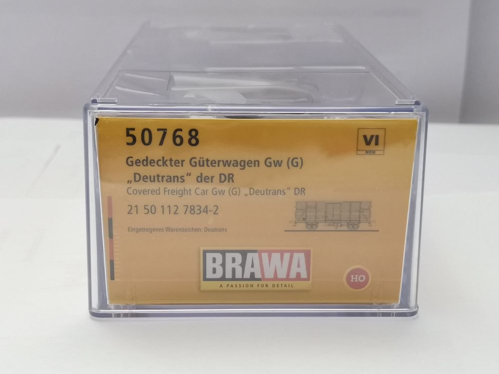 Brawa H0 50768 ged. Güterwagen DR Gw "Deutrans" (Neu und ...