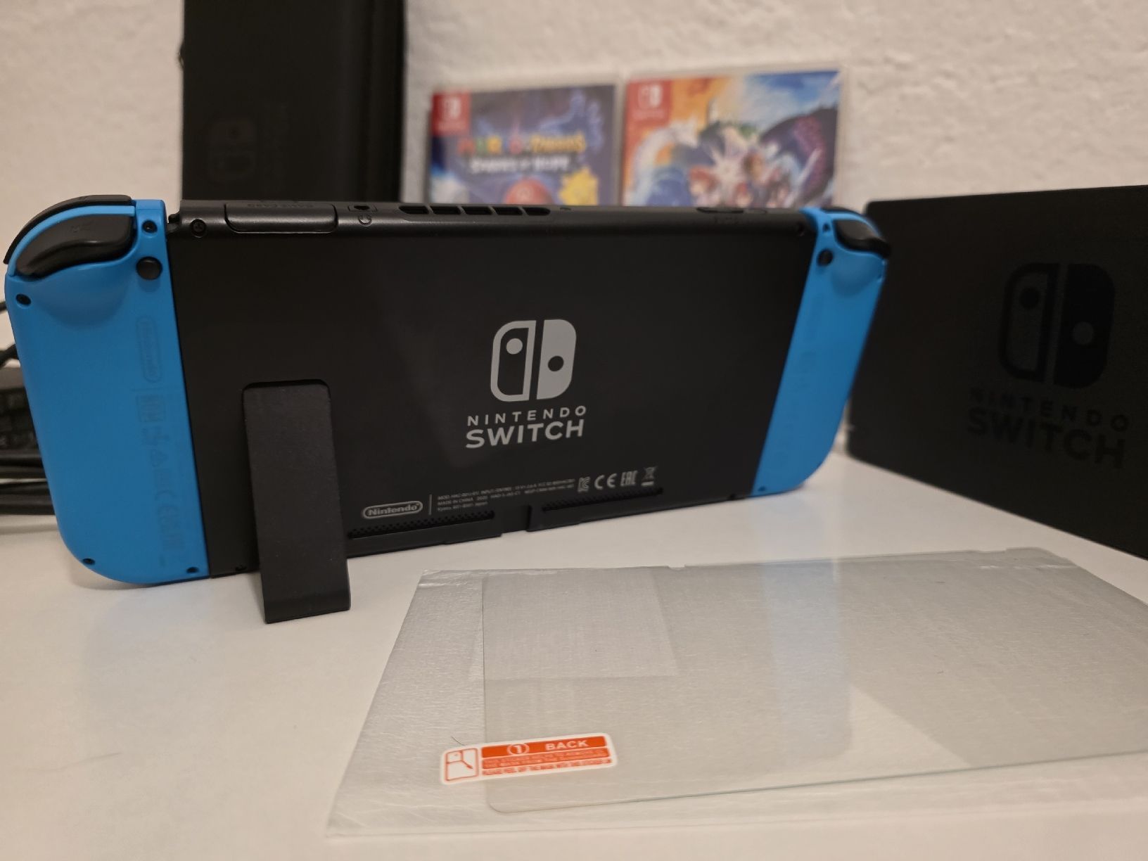 Nintendo Switch Console Blue - incl. 2 Games & Case (Gebraucht) in ...