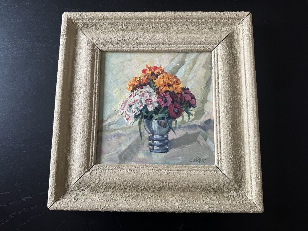 Blumen Stillleben gerahmt, signiert E. Baur (Gebraucht) in Erstfeld für CHF 30 – mit Lieferung ...