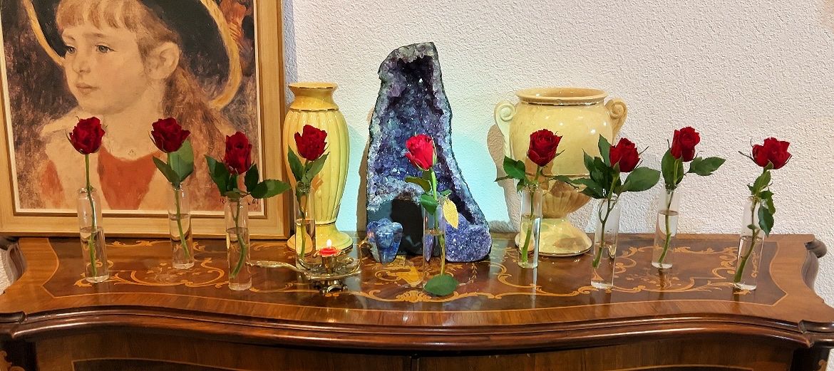 Lot de 9 soliflores en verre avec bouchons en liège (D'occasion) à Pont ...