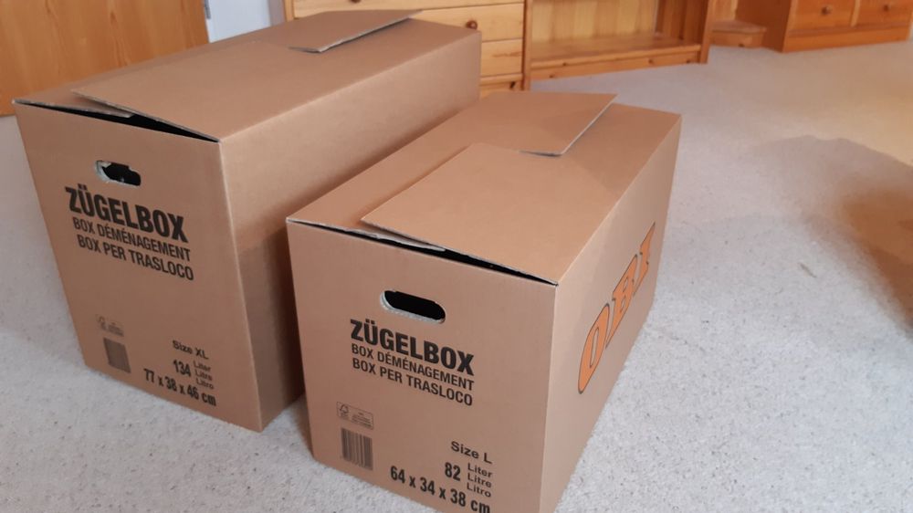 27 Obi Zügelboxen (Gebraucht) in Seuzach für CHF 51 – nur Abholung auf ...