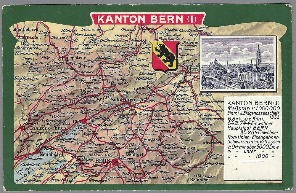 BERN, LITOKARTE *, GEOGRAPHISCHE KARTE | Kaufen auf Ricardo