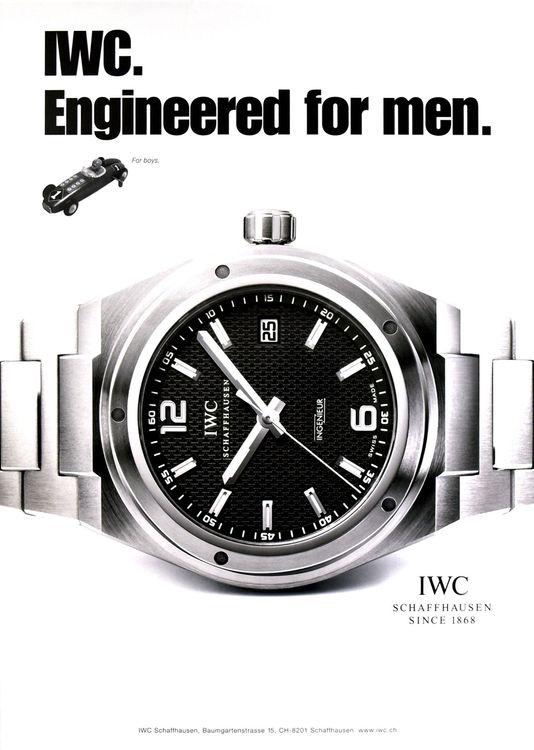 Original Reklame IWC Ingenieur Automatik Uhr rar + Geschenk! (Gebraucht ...