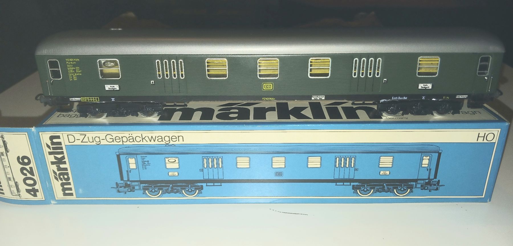 Märklin HO 4026, D-Zug-Gepäckwagen,DB "Comme neuf" (Neuf (Voir ...