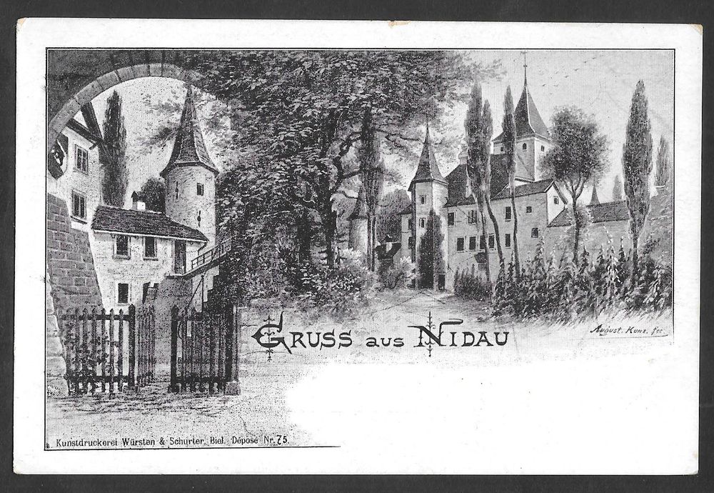 Nidau Künstlerkarte August Kunz | Kaufen auf Ricardo